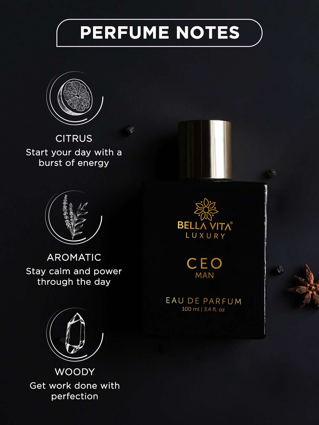 Bellavita CEO MAN perfume For Men|Long Lasting with notes of Tonka ...