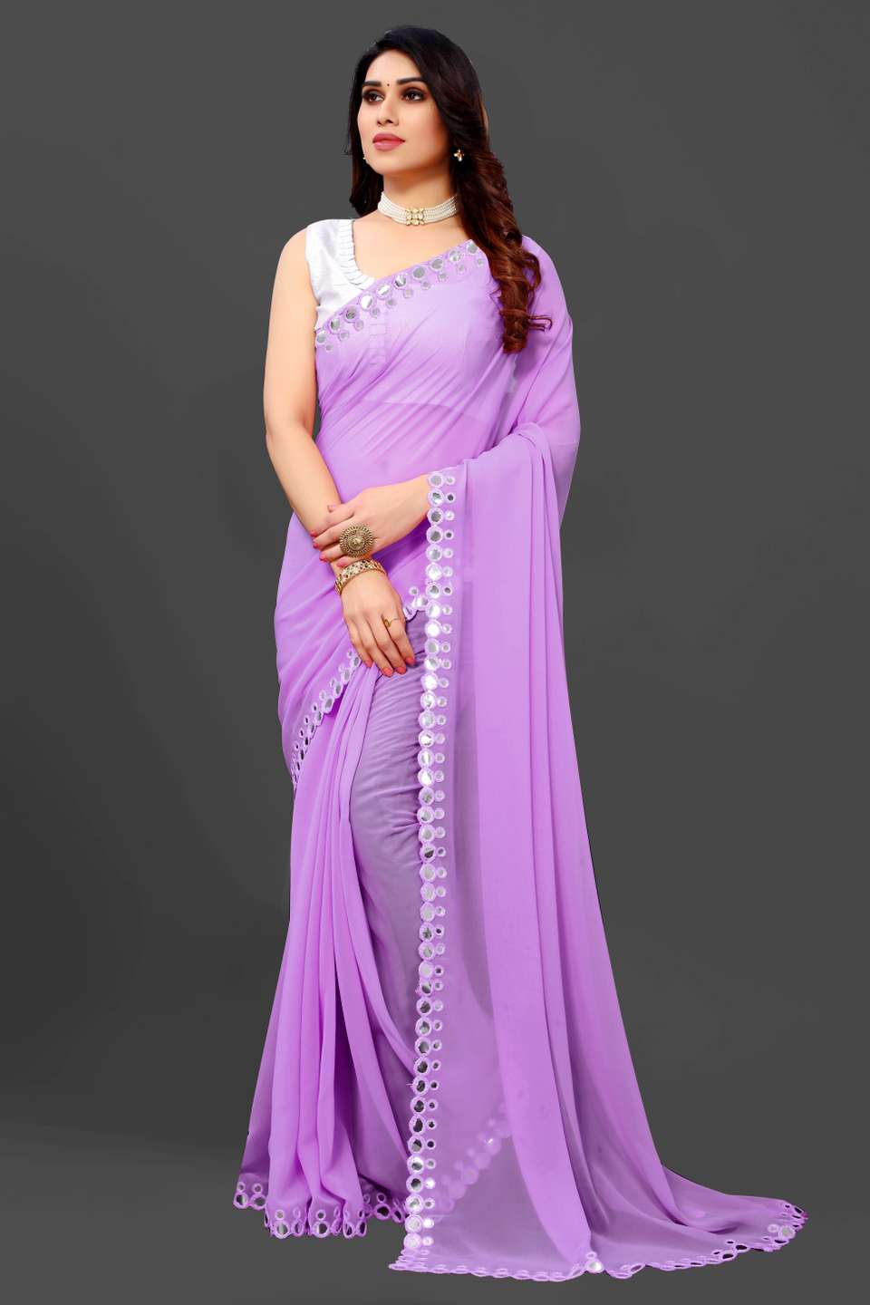Solid Daily Wear Georgette Saree Price in India - Buy Solid Daily Wear ...