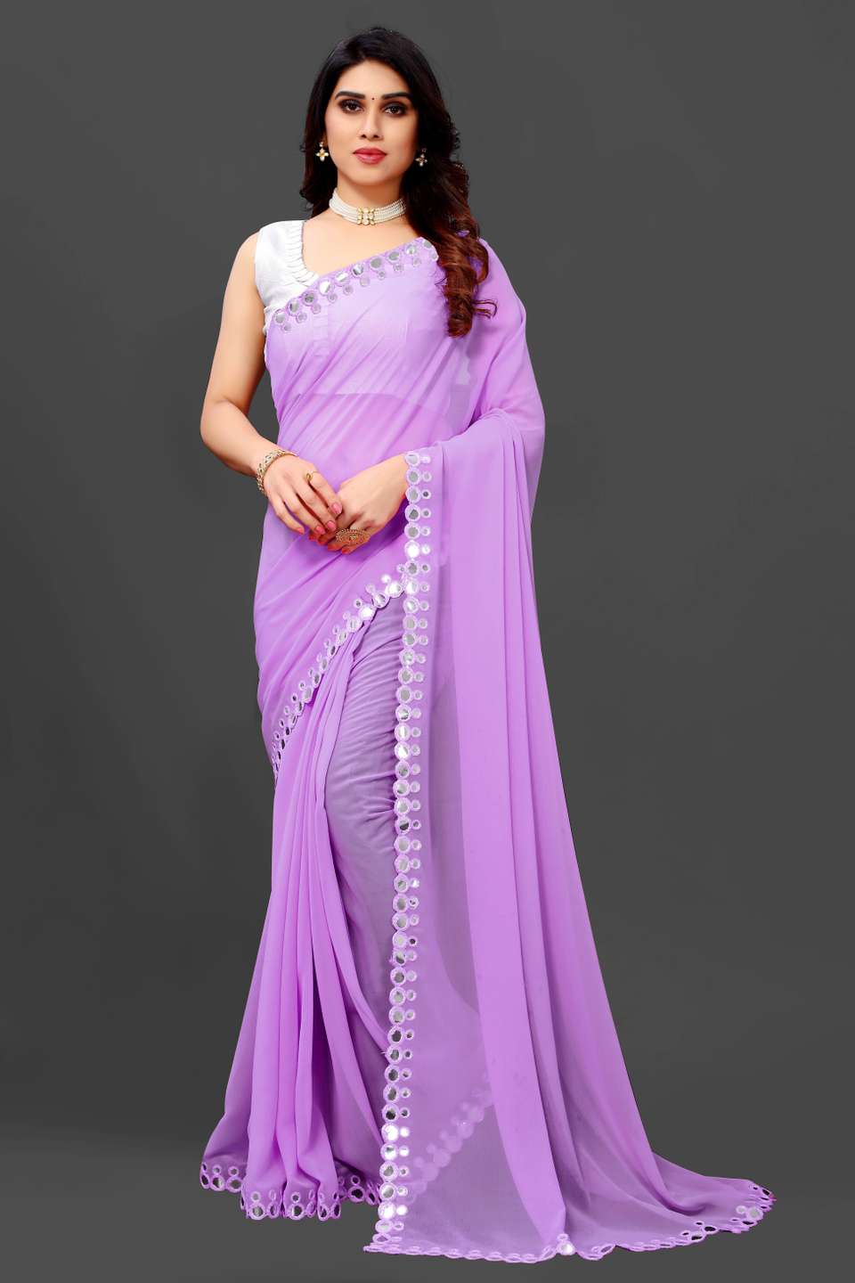 Solid Daily Wear Georgette Saree Price in India - Buy Solid Daily Wear ...