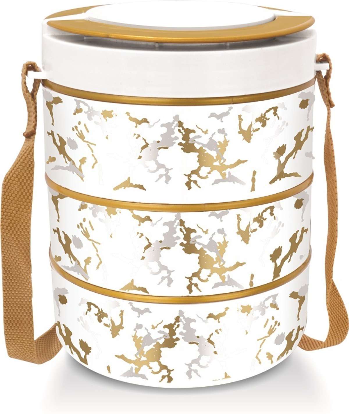 PATEL KGF Double Wall Insulated Adjustable inside S.S Tiffin hot/cold 3 ...