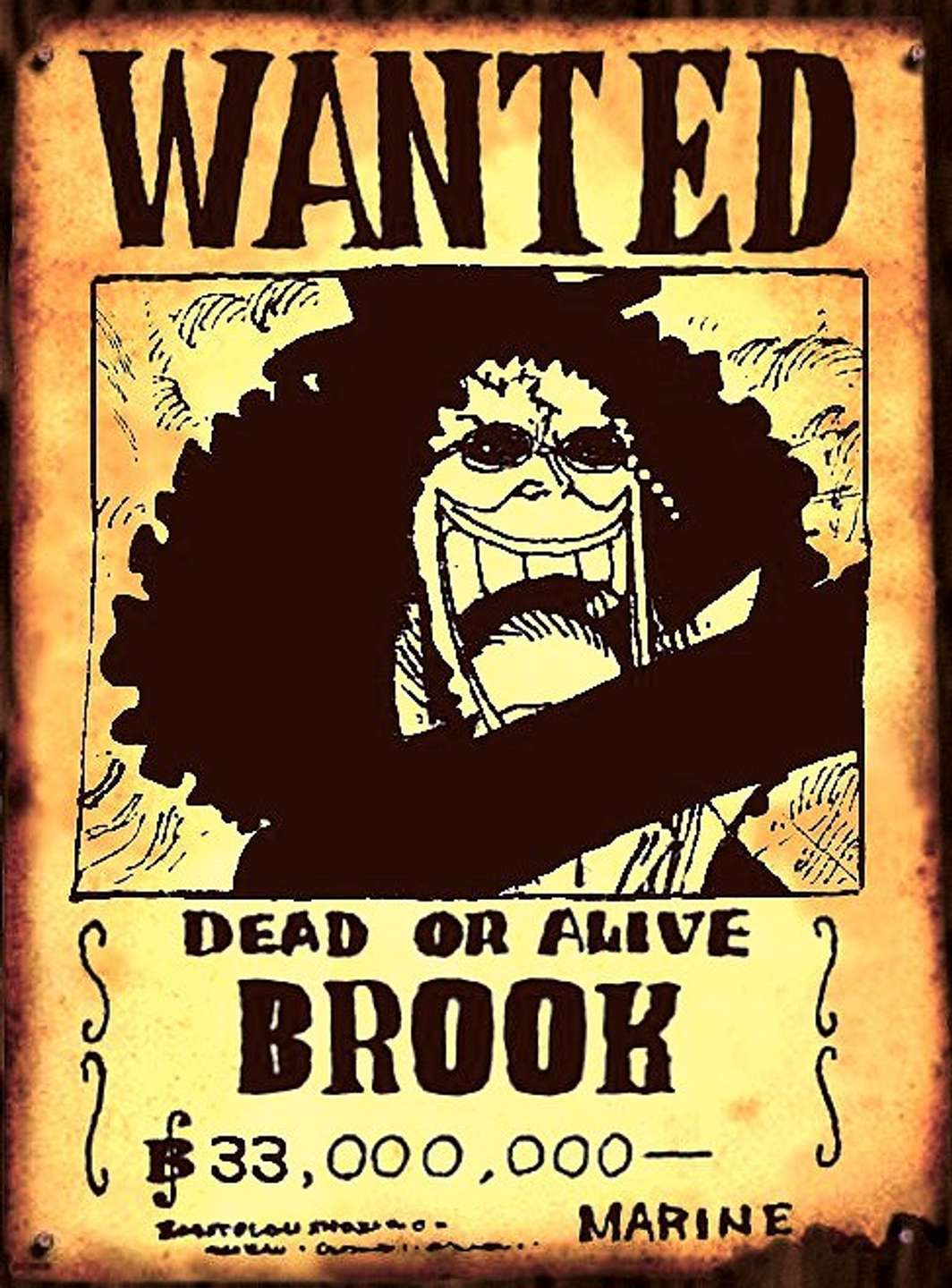 003_Wanted Poster Brook A4 Size Fine Art Print Price in India - Buy 003 ...