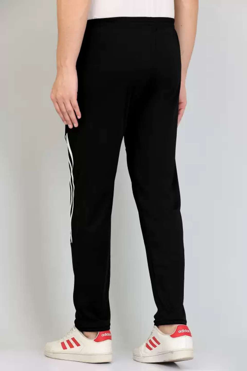 Striped Men Black, Grey, White Track Pants Price in India - Buy Striped ...