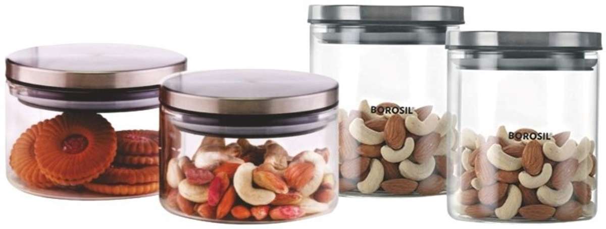 BOROSIL - 600 ml, 300 ml Glass Utility Container Price in India - Buy ...