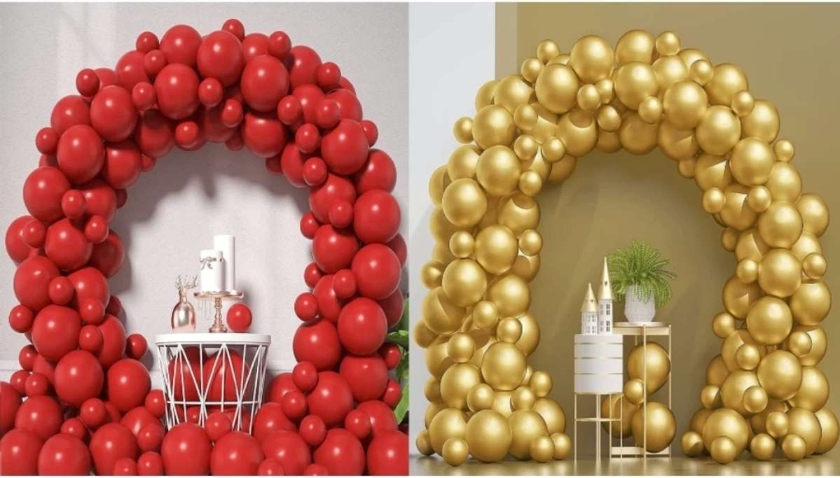 Kapoor stores Solid Red And Golden Balloons Balloon Price in India ...