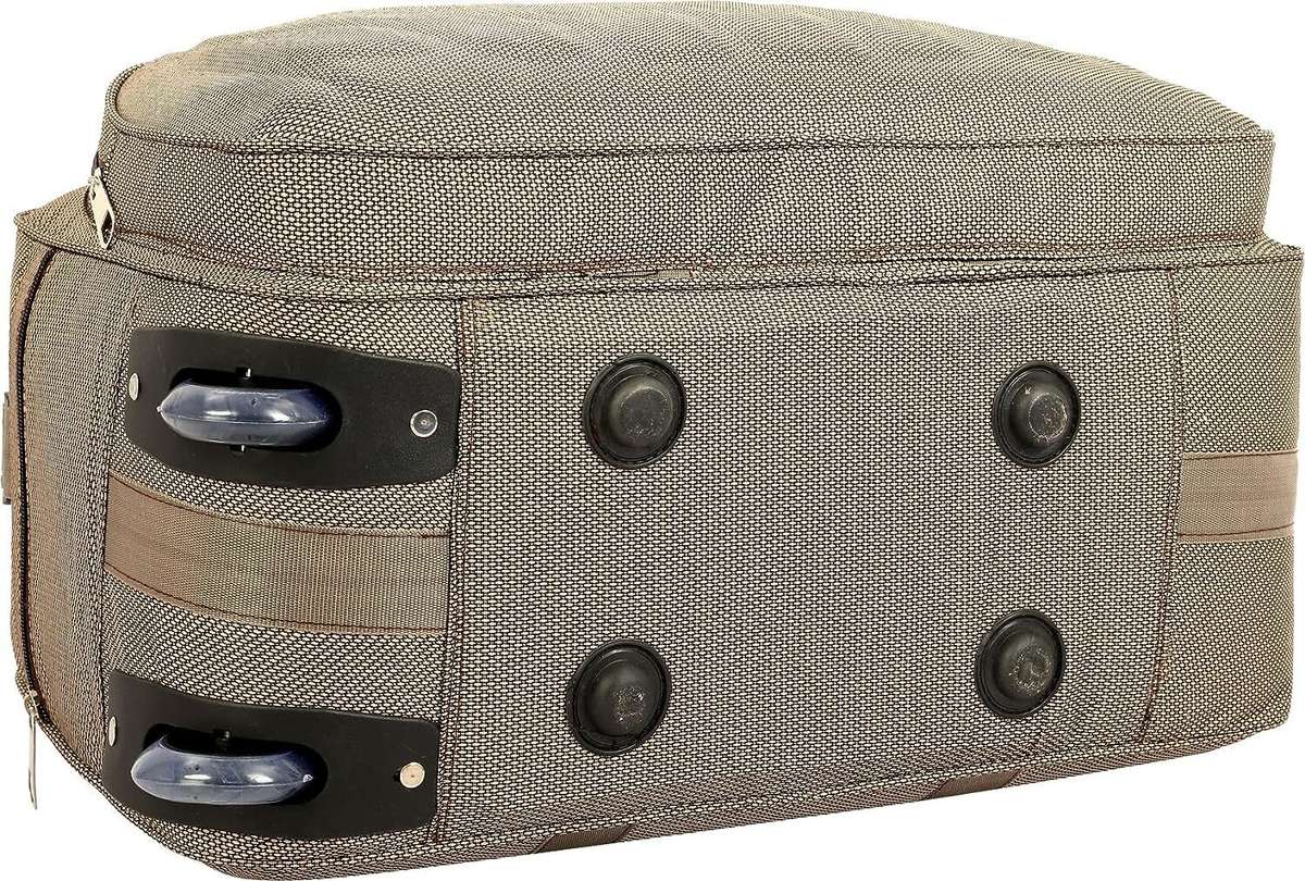 (Expandable) 65 L Strolley Duffle Bags/Luggage with Trolley Bags-Brown ...