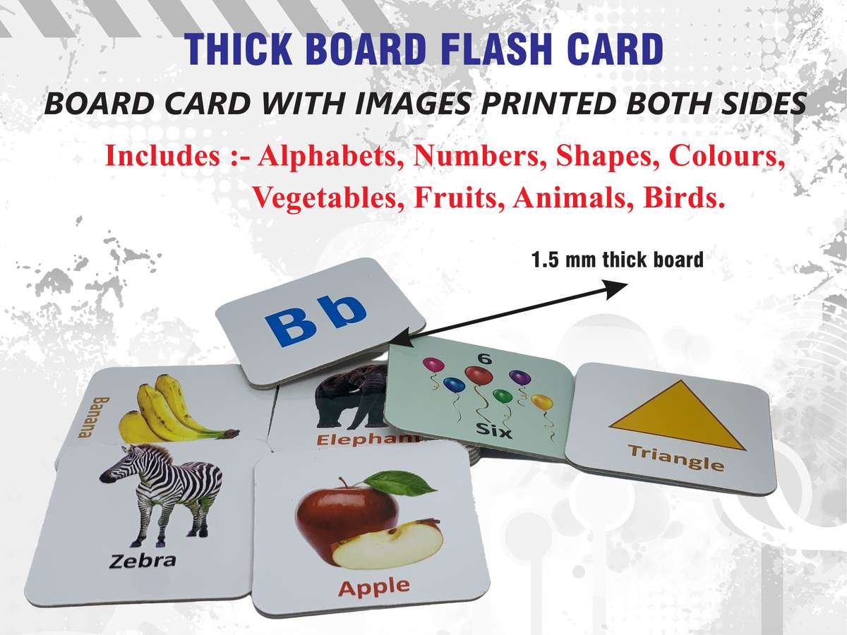 gurukanth All in One Flash Cards for Kids (Non Tearable flashcards ...