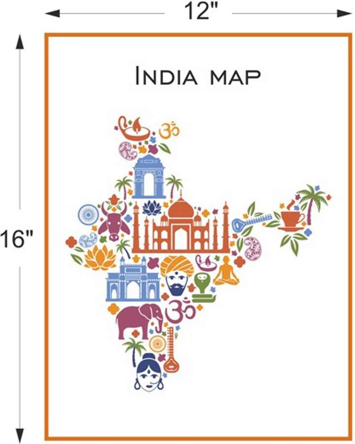 Photojaanic India Map Poster | Poster for Kids Learning, Kindergarten ...