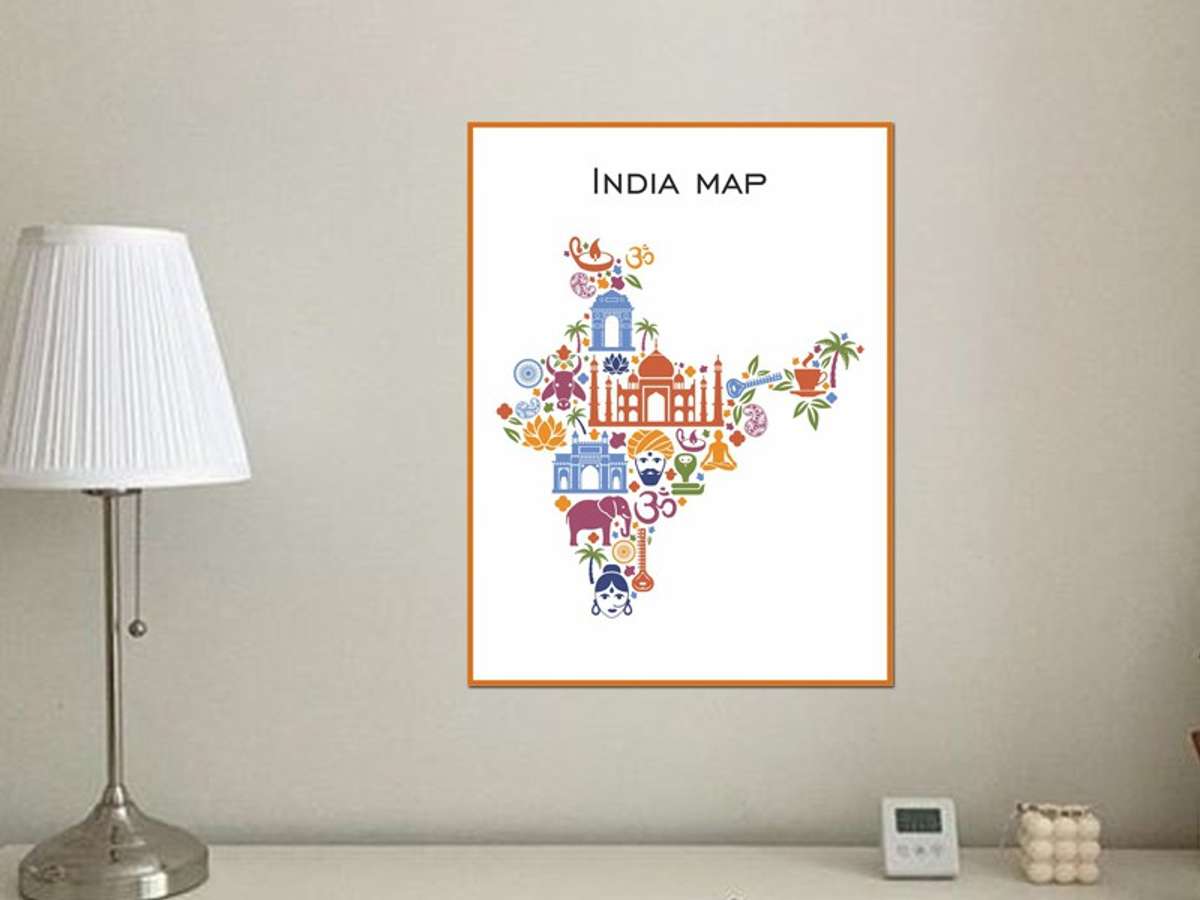 Photojaanic India Map Poster | Poster for Kids Learning, Kindergarten ...