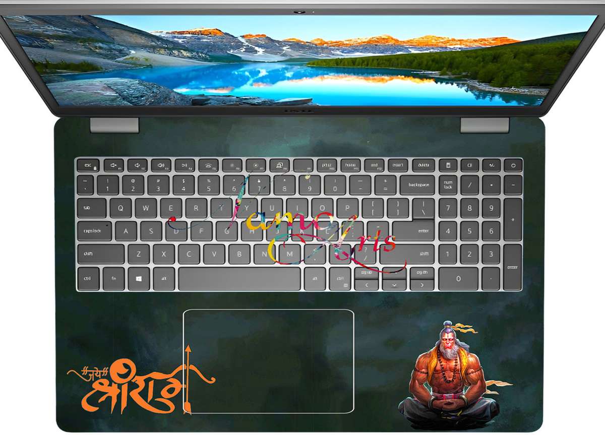 Namo Arts Lord Hanuman Full Body Panel Laptop Skins Sticker - Bubble ...