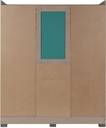 EVOK Malena Engineered Wood 4 Door Wardrobe Price in India - Buy EVOK ...