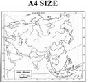 Flipkart.com | CRAFTWAFT RIVER MAP OF ASIA BLANK A4 67 gsm Project ...