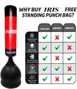 IRIS 6 Feet Free Standing Boxing Punch Bag Stand Standing Bag (6 FT, 5 ...