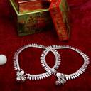 FRESH VIBES Fancy Silver Ladies Payal Set - Pajeb Design Stylish Daily ...