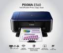 Canon PIXMA E560 Multi-function WiFi Color Inkjet Printer (Borderless ...