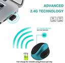 microware Vertical Mouse Wireless Ergonomic Mouse Rechargeable 2.4G USB ...