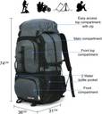 LeeRooy RAKSHAK BAG BLACK NJI9 Rucksack - 65 L BLACK - Price in India ...