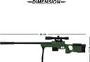 NHR AWM Sniper Toy Gun with 500 Bullets, Scope, Silencer,Tripod For ...