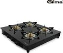 Gilma Rio 4 burner Glass Cooktop Stainless Steel Manual Gas Stove Price ...
