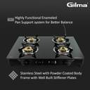 Gilma Rio 4 burner Glass Cooktop Stainless Steel Manual Gas Stove Price ...