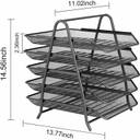 Flipkart.com | HONESTSTORE 5 Compartments Metal File Rack Letter Tray ...