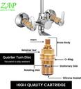 ZAP Prime 3-in-1 Wall Mixture Tap for Bathroom Telephonic Wall Mixture ...