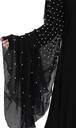 TUCUTE ®Black Silver Pearl DN-737 Lycra Blend Solid Abaya Burqa With ...
