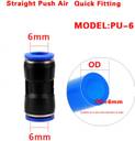 sl sales PU6 Pneumatic Connector 6MM to 6MM Straight Push Air Quick ...