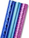 JSM Gift Wrapping Paper roll Plastic Sheets Metallic Gift Wrapper ...