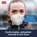 3M 9513 Respirator KN95 Comfort Design (Face Mask, 20 Units, White ...