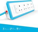 Anchor By Panasonic 6A Universal with Two 2.1A USB Ports & 1.5m 4 ...