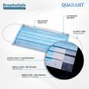 QUARANT 3 Ply Disposable Surgical Face Mask with Nose Pin, UV ...