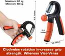 MARCRAZY R-Shape Adjustable Hand Grip with Steel Spring 10-40 Kg ...