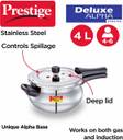 Prestige Svachh Alpha Handi 4Ltr, Stainless Steel Pressure Cooker,Rice ...