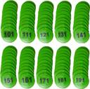 MOREL PLASTIC TOKEN / COINS WITH NUMERIC NUMBERS 1 TO 200, (PACK 1) 200 ...