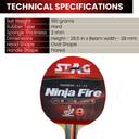 STAG Ninja Fire Red, Black Table Tennis Racquet - Buy STAG Ninja Fire ...