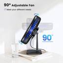 Gaiatop 4 Speeds Portable Mini Powerful Desktop Table Fan Small Table ...