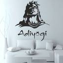 Decals Point 3 cm Black Adiyogi Shiva sticker Self Adhesive Sticker ...