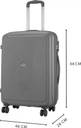 SKYBAGS SALSA STROLLY 55 360 JET BLACK Cabin Suitcase 4 Wheels - 21 ...