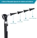 ACU-CHECK Optic Mini Pocket Otoscope Set LED Ear Scope Medical ...