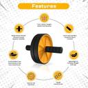 JIM Compact Ab Roller Wheel for Effective Core Exercises Ab Exerciser ...