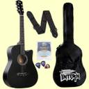 intern INT-38C-BK Acoustic Guitar Linden Wood Rosewood Right Hand ...