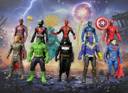 MSS Super Hero Action Figures Set of 10 - Movable Joints with Signature ...