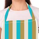 Genipap Strip Pattern Kitchen Apron With Pocket For Home & Hotel Makeup ...