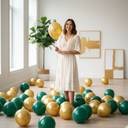 Flipkart.com | picofun Solid Gold and Green Metallic Balloons With DIY ...