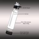 DrinkBot GLOW Borosilicate Glass Smart Water Bottle | LED Light ...