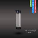 DrinkBot GLOW Borosilicate Glass Smart Water Bottle | LED Light ...