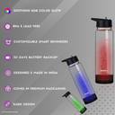 DrinkBot GLOW Borosilicate Glass Smart Water Bottle | LED Light ...