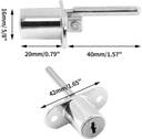 EBCO Cabinet Drawer Lock with Key, 15mm Long Latch, Stainless Steel ...