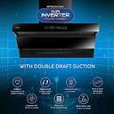 Glen 6076 Chimney with Double Draft Suction, Inverter Technology, BLDC ...