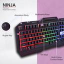 zebion Ninja Premium RGB Backlit Gaming Keyboard Metal Body & Mouse ...